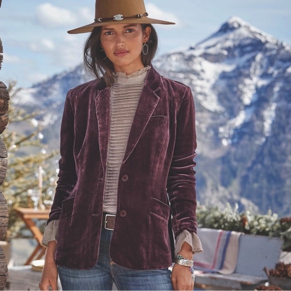 Sundance | Jackets & Coats | Sundance Catalog Sofia Velvet Boyfriend ...